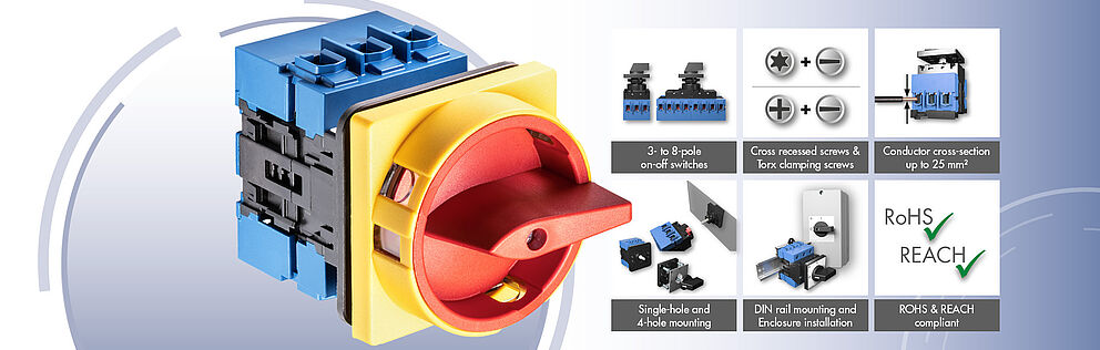 | cam switches, switch disconnectors, control switches, main switches